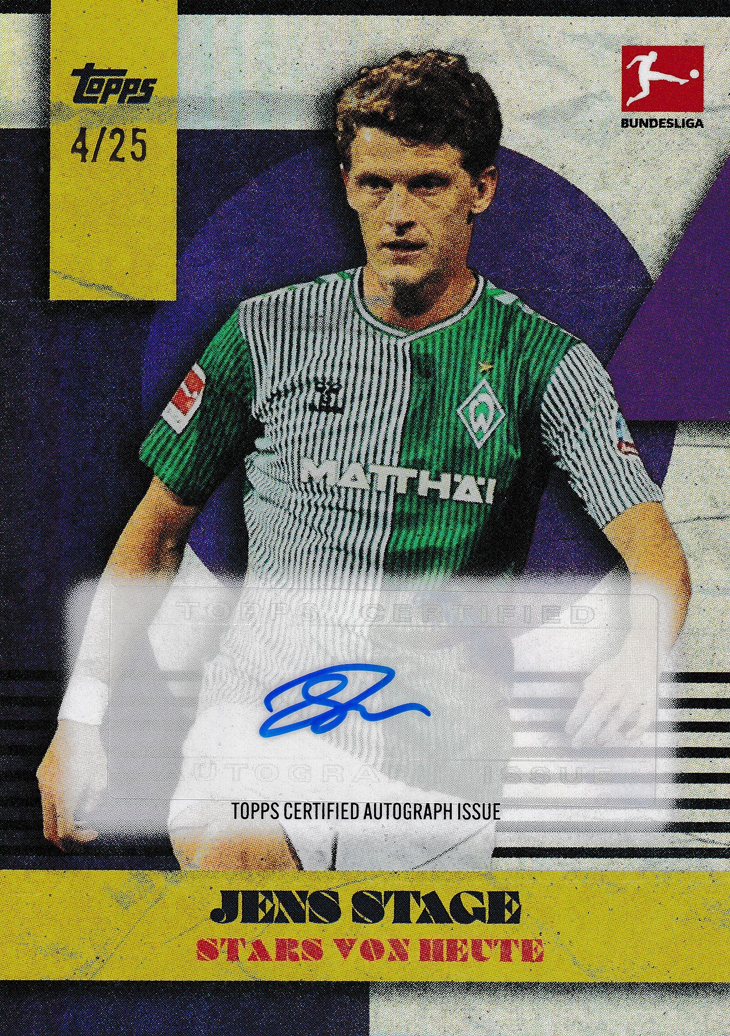 Jens Stage Autograph /25 Topps Lothar Matthäus Curated Set 2024 – BST ...