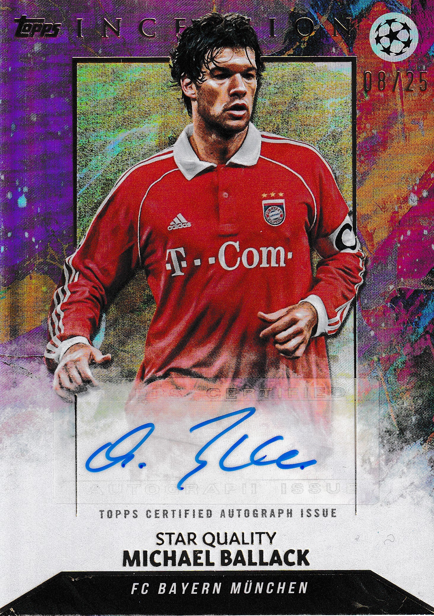 Michael Ballack Star Quality Autograph /25 Topps Inception 2023/24 ...